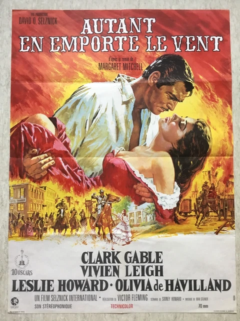 AUTANT EN EMPORTE le vent (Affiche cinéma Originale R1969) French Movie Poster EUR 90,00 ...