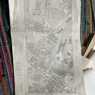 VINTAGE SURVEYOR TOWN Map Plan 1963 YORK MICKLEGATE WARD RAILWAY ...