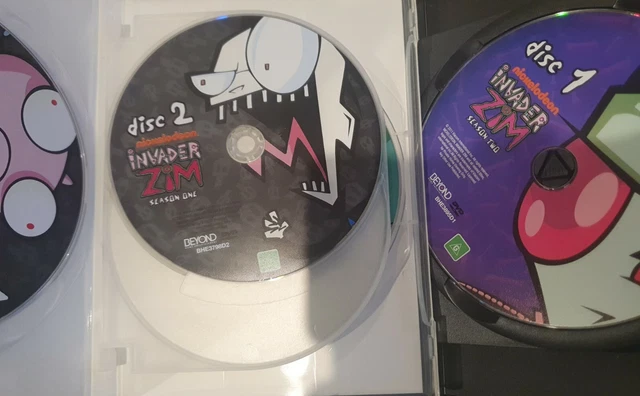 NICKELODEON INVADER ZIM Season 1 & 2 Rare Dvd Cartoon Set One Two Cult ...