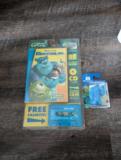 DISNEY PIXAR MONSTERS Inc Read Along CD Book Cassette Tape Bundle New ...