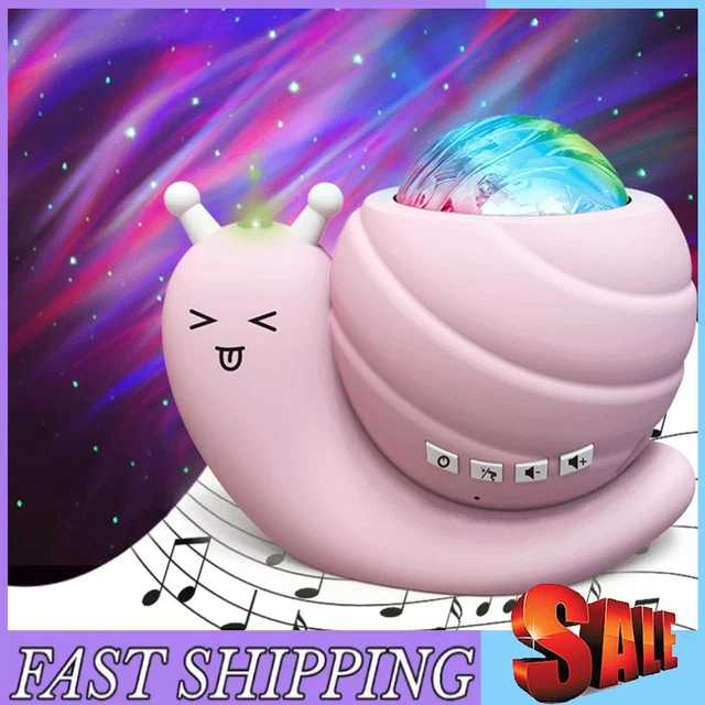 LED SNAIL PROJECTOR Night Light BT Speaker Remote Control Atmosphere ...