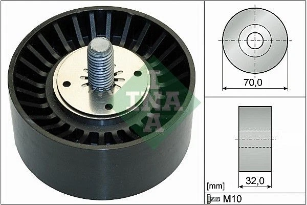 INA 532073510 RULLO guida deviazione cinghia trapezoidale per Chevrolet ...