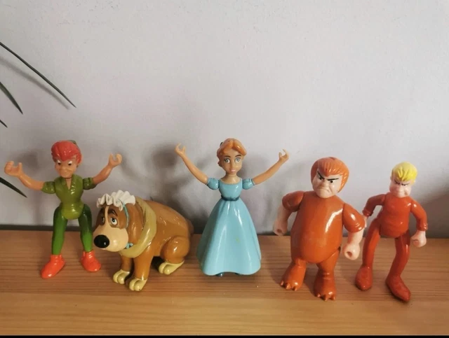 FAMOSA DISNEY PETER Pan Wendy Nana Cubby Slightly Lost Boys figure lot ...