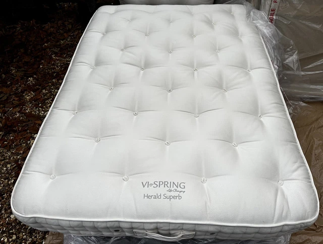 VI SPRING 4’6 Double Sprung Drawer Divan +Herald Mattress & Headboard ...