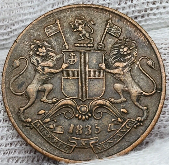 EAST INDIA COMPANY 1835 1/4 Anna One Quarter Anna $17.95 - PicClick AU