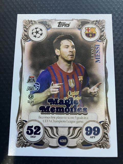 TOPPS MATCH ATTAX 2025 - 26 Card Lionel Messi Barcelona Magic Memories ...