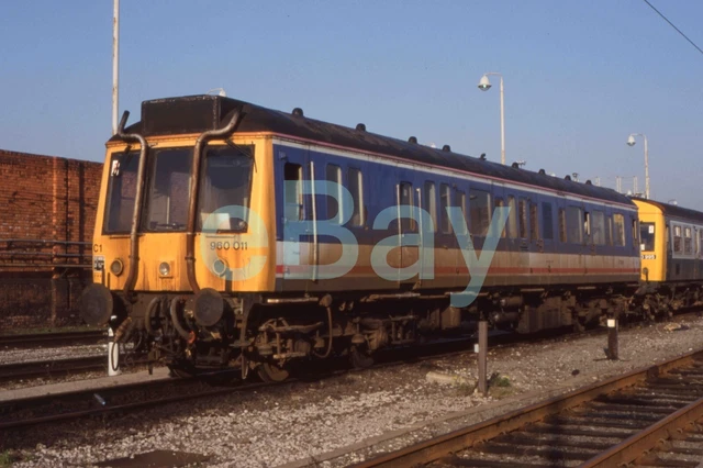35MM RAILWAY SLIDE of Class 121/960 DMU 977859 @ Longsight Copyright to ...