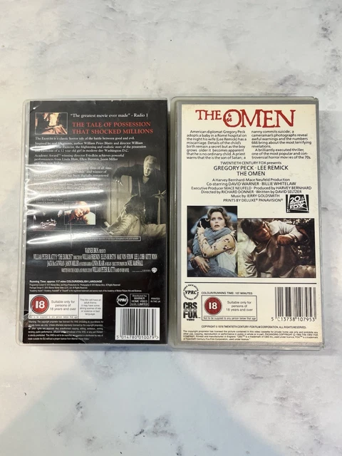 THE EXORCIST AND The Omen vhs Bundle £18.82 - PicClick UK