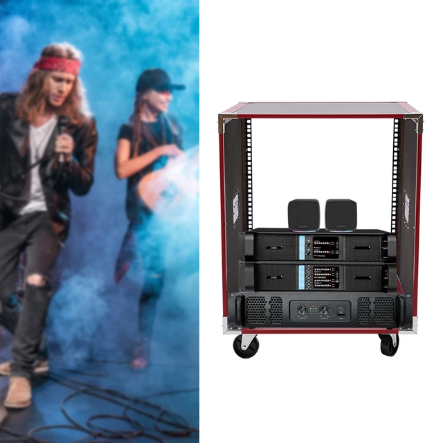 ROLLING NETWORK RACK Open Network Enclosure Server Cabinet Case Rack ...