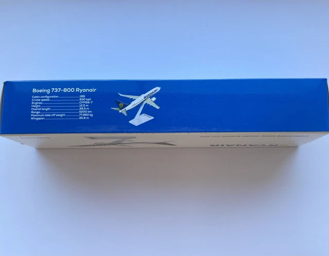 RYANAIR BOEING 737-800 Push-fit Model Aircraft and Stand EI-GXN New £19 ...