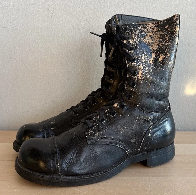 60’S VIETNAM US Military Slipknot Combat Jump Boots Russet Leather Sz ...