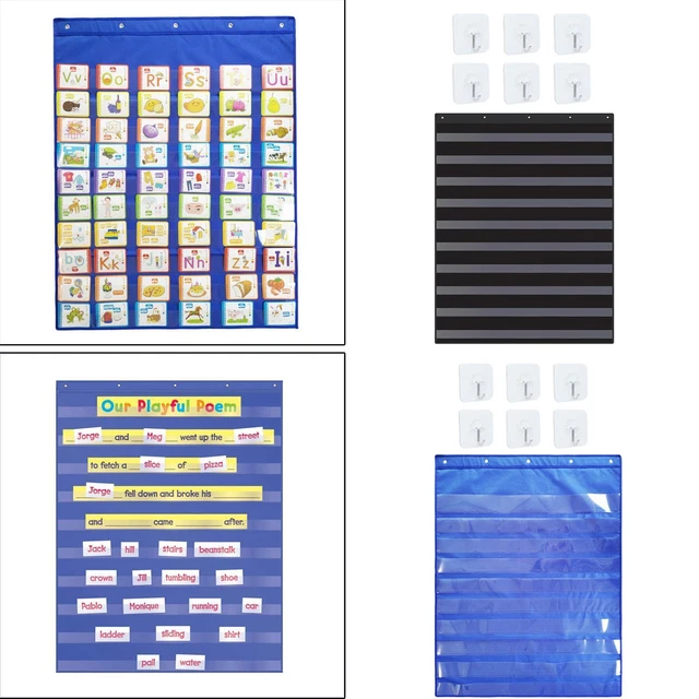 STANDARD POCKET CHART Organisation for Daily Schedule Kindergarten Teaching £23.24 - PicClick UK