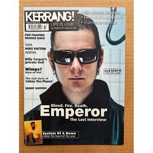 EMPEROR KERRANG No.876 Magazine October 27 2001 - Emperor Cover With ...