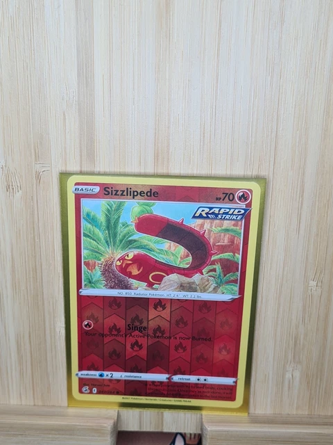 POKEMON 047/264 SIZZLIPEDE Reverse Holo Pokemon Trading Card Fusion ...