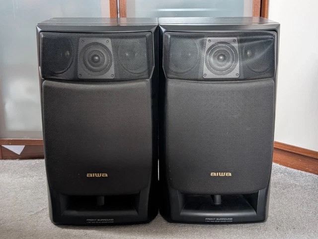AIWA SX-FZ2600 BI-WIRED Front Surround 3-Way Bass Reflex Speaker System - Pair £44.99 - PicClick UK