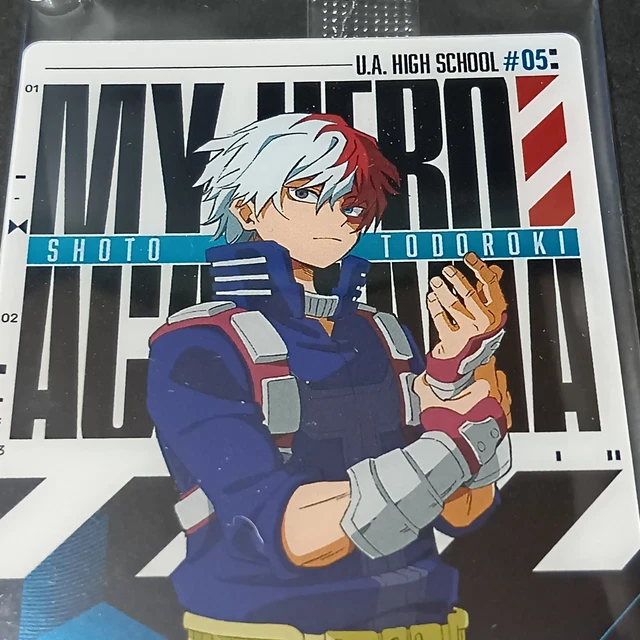 SHOTO TODOROKI MY Hero Academia MHA Wafer Metallic Plastic Card appena ...