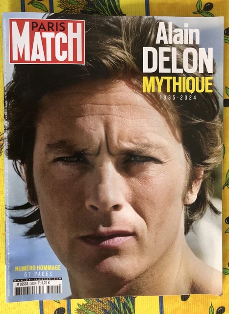ALAIN DELON PARIS Match Spécial Hommage - Août 2024 EUR 9,00 - PicClick FR