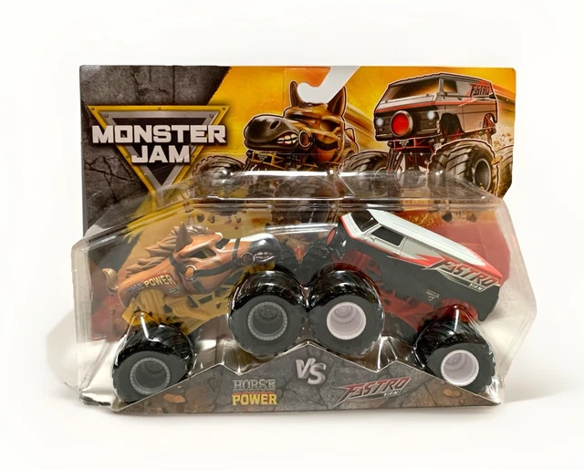 NEW MONSTER JAM Horse Power vs Fastro Series 32 Dual Pack Toy Set 1:64 ...