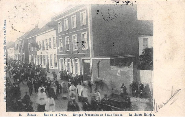 BELGIQUE - N°70061 - Renaix - Rue de la Croix - Antique Procession de ...