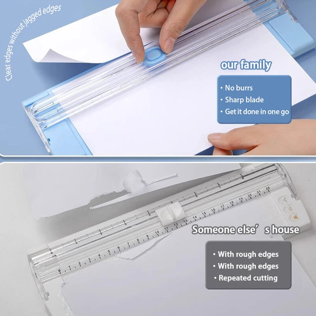 A4 BIDIRECTIONAL CUTTING Paper Cutter With Pull-out Ruler Trimmers ...