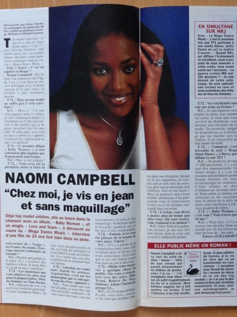NAOMI CAMPBELL INTERVIEW Top Model Coupure de presse 1994 - French ...