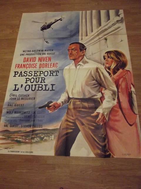 AFFICHE CINÉMA PASSEPORT POUR L'OUBLI David Niven Françoise Dorléac EUR ...