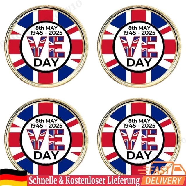 VE DAY 80TH Anniversary Pin Badge VE Day Badge VE Day 1945-2025 Lapel ...