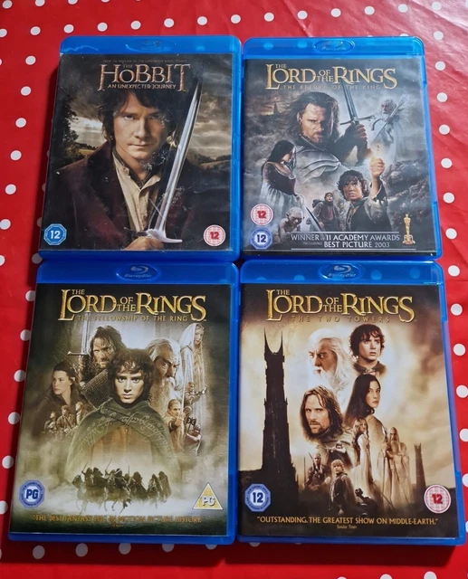 HOBBIT & LORD Of The Rings Trilogy Blu-ray Movie Bundle Fellowship ...