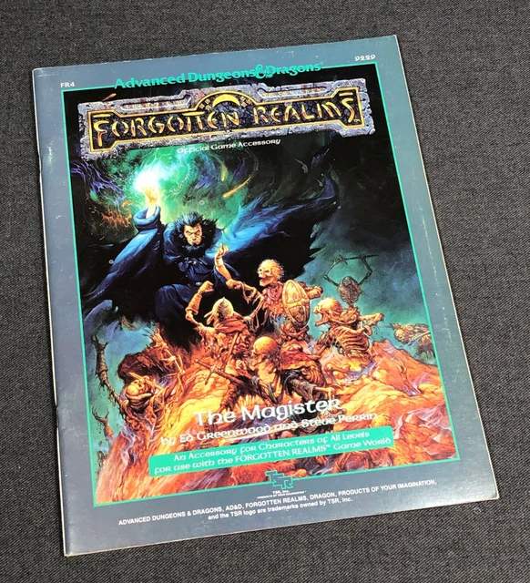 FORGOTTEN REALMS GAME World FR4 AD&D TSR The Magister 9229 de 1988 EUR ...