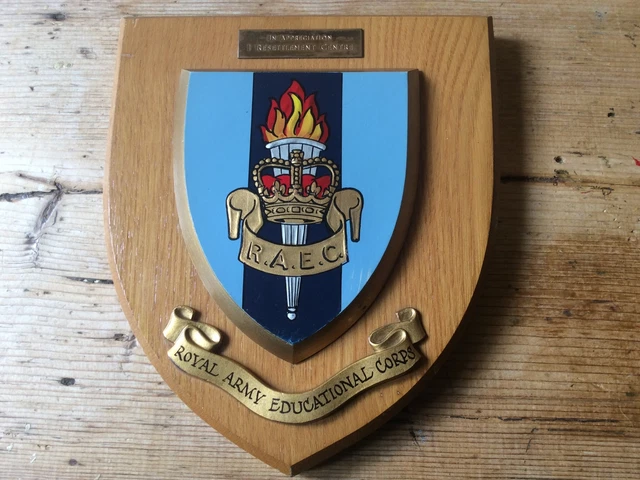 HAND PAINTED BRITISH Military The Royal Army Educational Corps Plaque ...