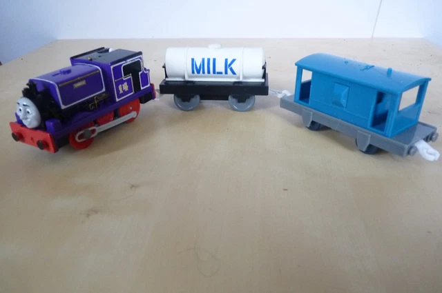 CHARLIE, TIDMOUTH MILK TANKER +BRAKE VAN. XC. TOMY TrackMaster ...