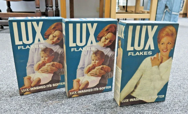 X3 VINTAGE LUX Flakes UNOPENED Boxes 1960s Laundry Soap Powder ...