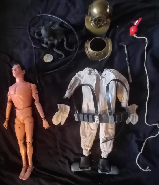 VINTAGE 1967 ACTION Man Deep Sea Diver costume with action man. £33.00 ...