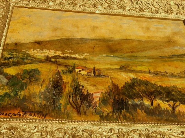 JOSEPH FIRMIN PAYSAGE Nature Campagne Peinture huile sur papier EUR 370 ...