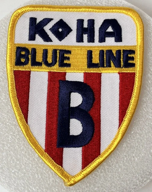 KOHA BLUE LINE Kalamazoo Michigan Hockey League Iron On Patch Rare 4 ...
