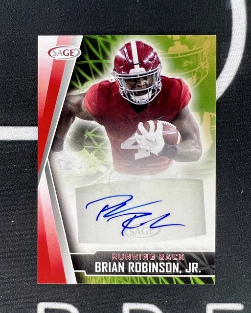 2022 SAGE HIGH Series Auto Black Brian Robinson Jr #A-BRJ Rookie Auto ...