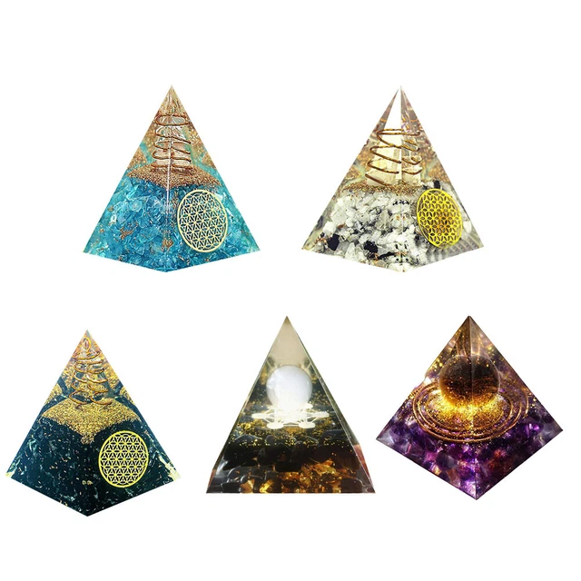 OGAN PYRAMID HANDMADE Crushed Stone Energy Tower Pyramid Jewelry EUR 7 ...