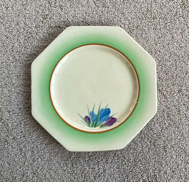 ORIGINAL CLARICE Cliff Crocus Design Octagonal Plate In Great Condition ...