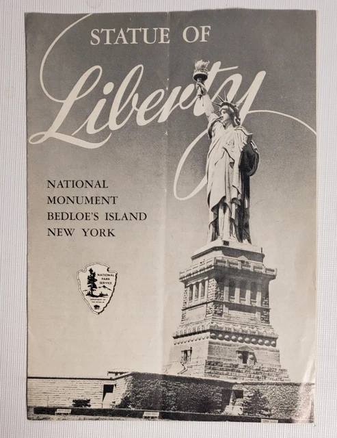 1950 STATUE OF Liberty NY Foldout Pamphlet With Map E1K $24.50 ...