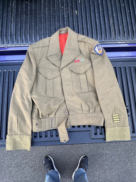 BEAUTIFUL WW2 9TH Army Air Force RED LINED Theatre Made Ike Jacket. £ ...