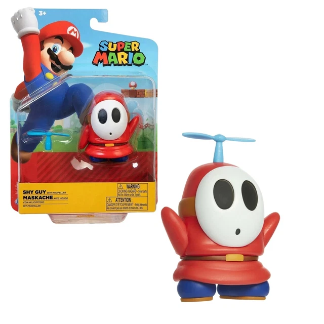 SUPER MARIO PERSONAGGIO Shy Guy Action Figure da 10 cm elica Nintendo ...