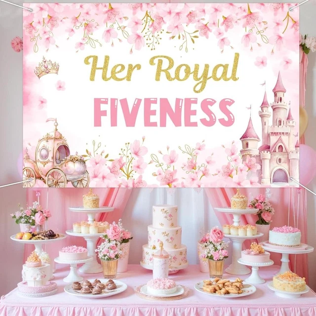 PRINCESS 5TH BIRTHDAY Party Decorations Girls, Her Royal Fiveness ...