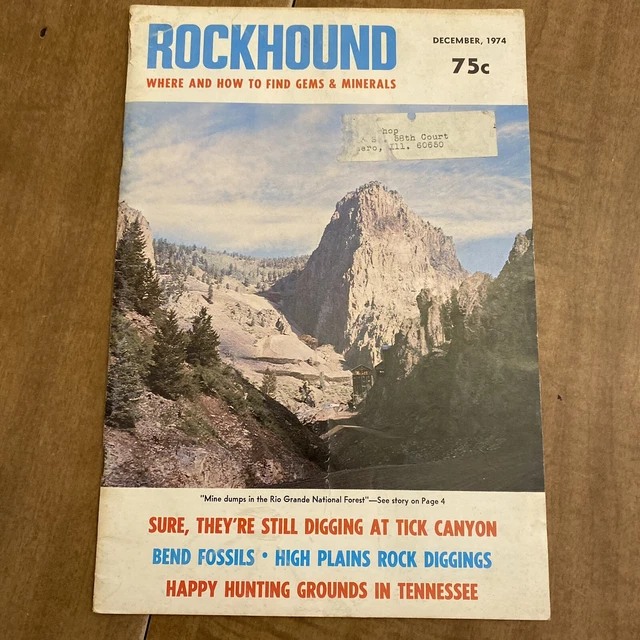 VINTAGE DECEMBER 1974 Rockhound Magazine: Where & How to Find Gems ...