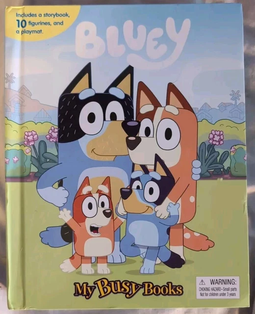 BLUEY MY BUSY Books Set Story 10 Figurines, A Storybook and A PlayMat ...