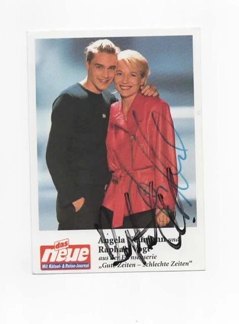 AUTOGRAMMKARTE VON EHEM. "GZSZ"-Schauspielern Angela Neumann und ...