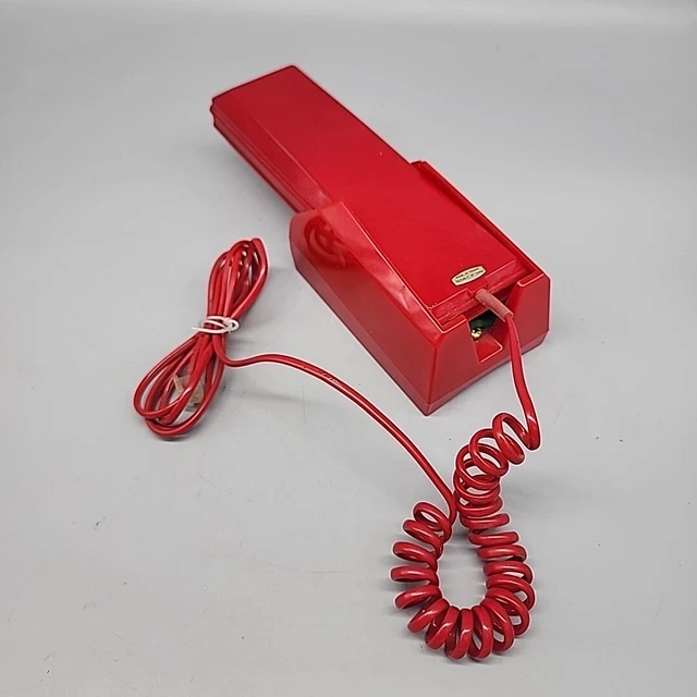 RED 1990'S VINTAGE IMA Corded Slim Phone Touch Tone W/ Wall Mount £18. ...