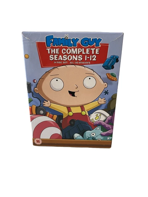 FAMILY GUY DVD Box Set Complete Seasons 1-12 Reg 2 PAL 34 Discs 182 ...