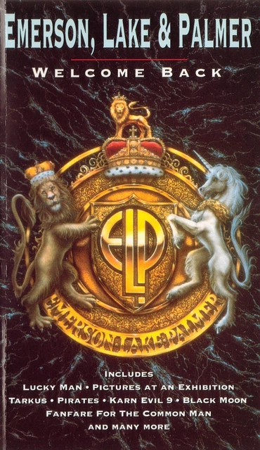 VHS EMERSON LAKE & PALMER Welcome back 1992 POLYGRAM no cd lp dvd mc ...