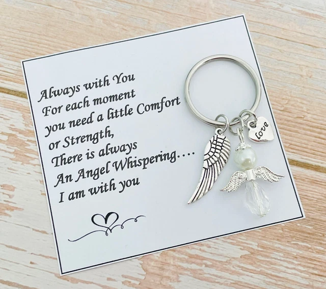 IN MEMORY OF Angel Wings Sympathy Memorial Guardian Angel keepsake gift ...
