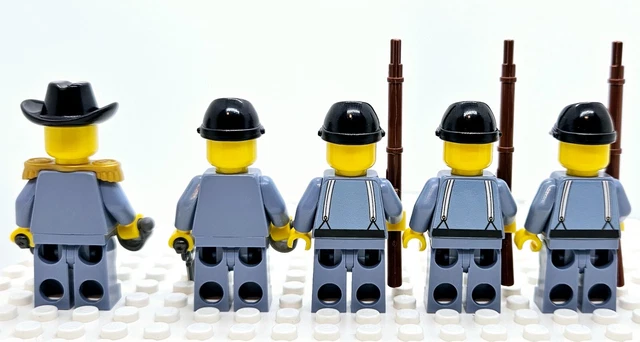 AMERICAN CIVIL WAR Sand Blue Union Infantry made with real LEGO® Figure ...